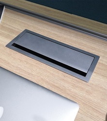 Alloy Black Cable Grommet,Cable Tray Cover Square hole cover Brush ...